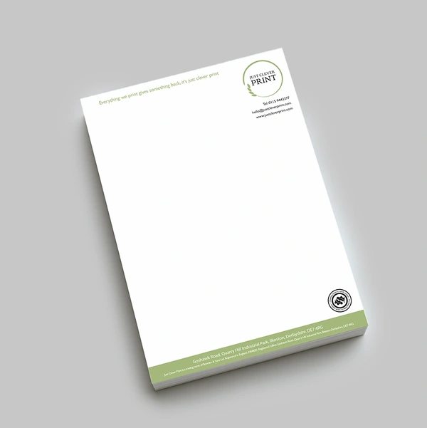 Recycled Letterheads | Just Clever Print